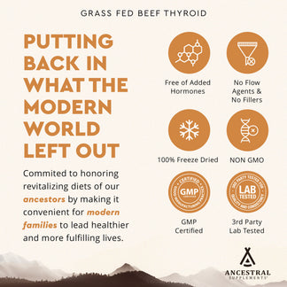 Grass Fed Beef Thyroid - Ancestral Supplements
